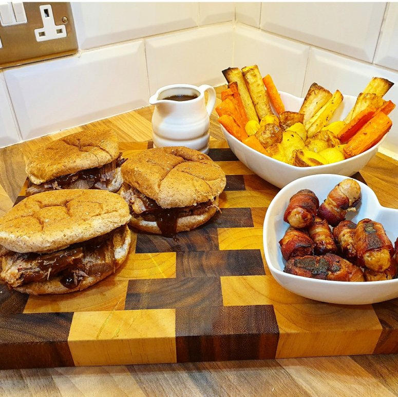Hot Beef Baps (Cheats Version) With Honey Glazed Carrots & Parsnips ...