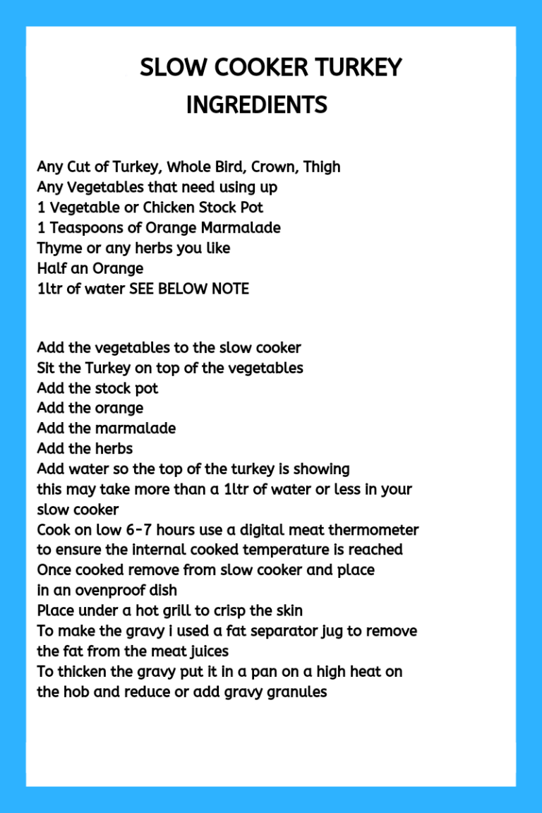 Slow Cooker Turkey – Jules The Lazy Cook