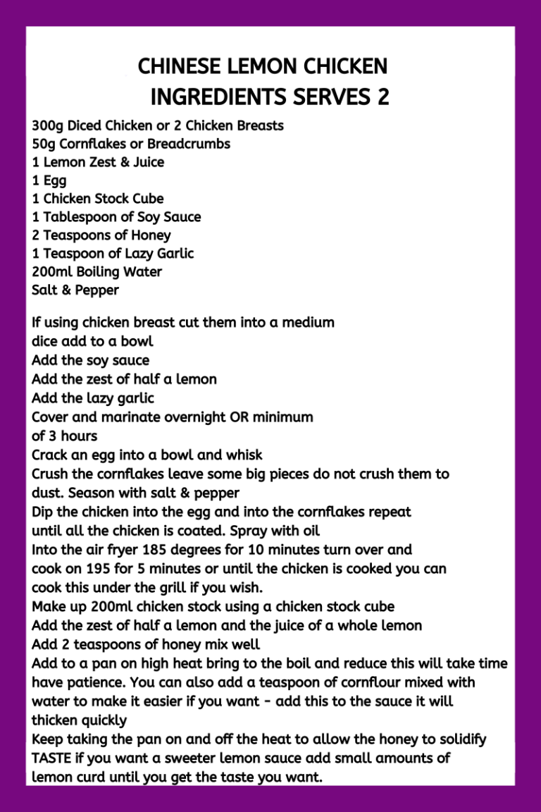 Chinese Lemon Chicken – Jules The Lazy Cook